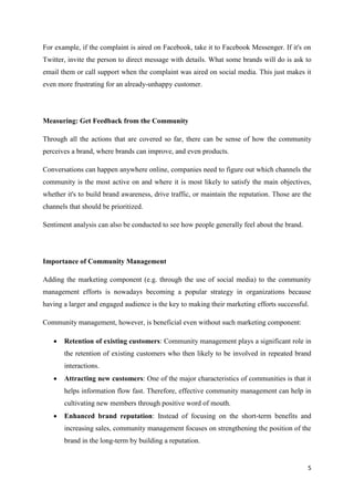 A Report on Online Community Management. | PDF