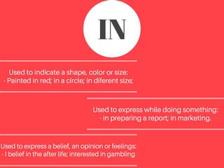 On, in or at? Use the right preposition | PDF