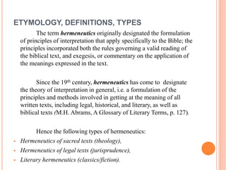 On Interpretation_Hermeneutics.ppt