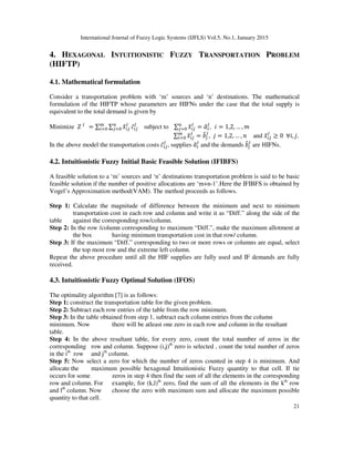 On intuitionistic fuzzy transportation problem using hexagonal intuitionistic fuzzy numbers | PDF