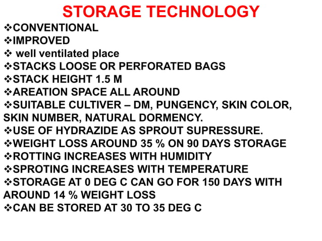 ONION STORAGE ENGINEERING AND TECHNOLOGY | PPTX | Agriculture | Industries
