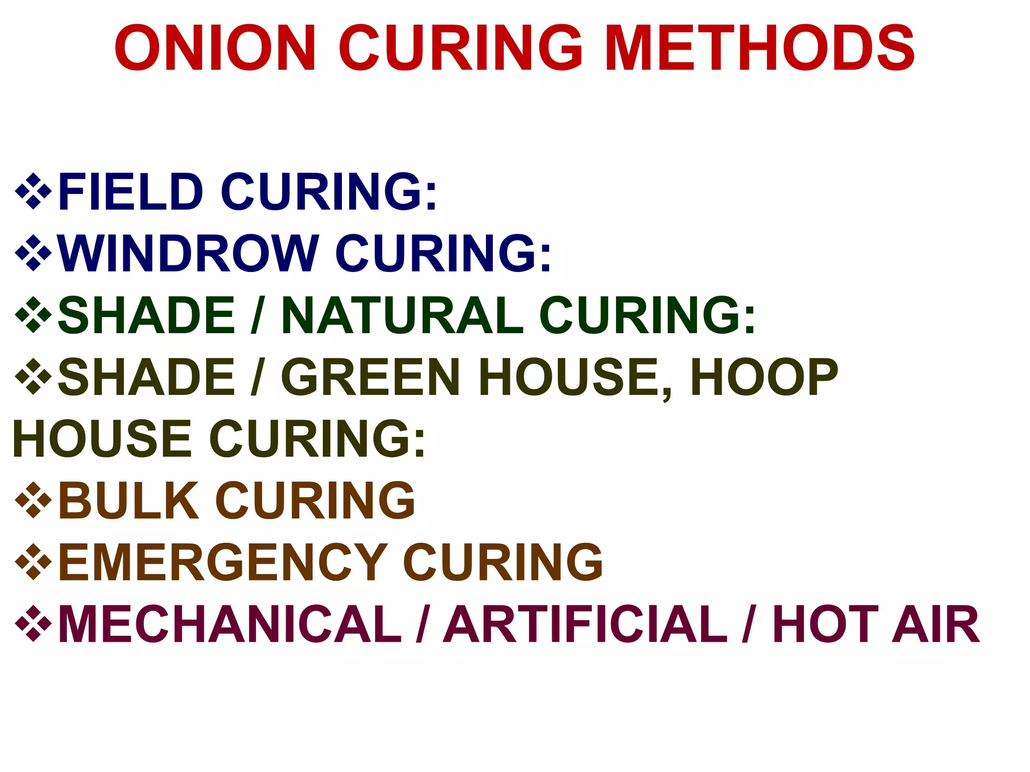 ONION HARVESTING AND STORAGE TECHNOLOGY | PPTX