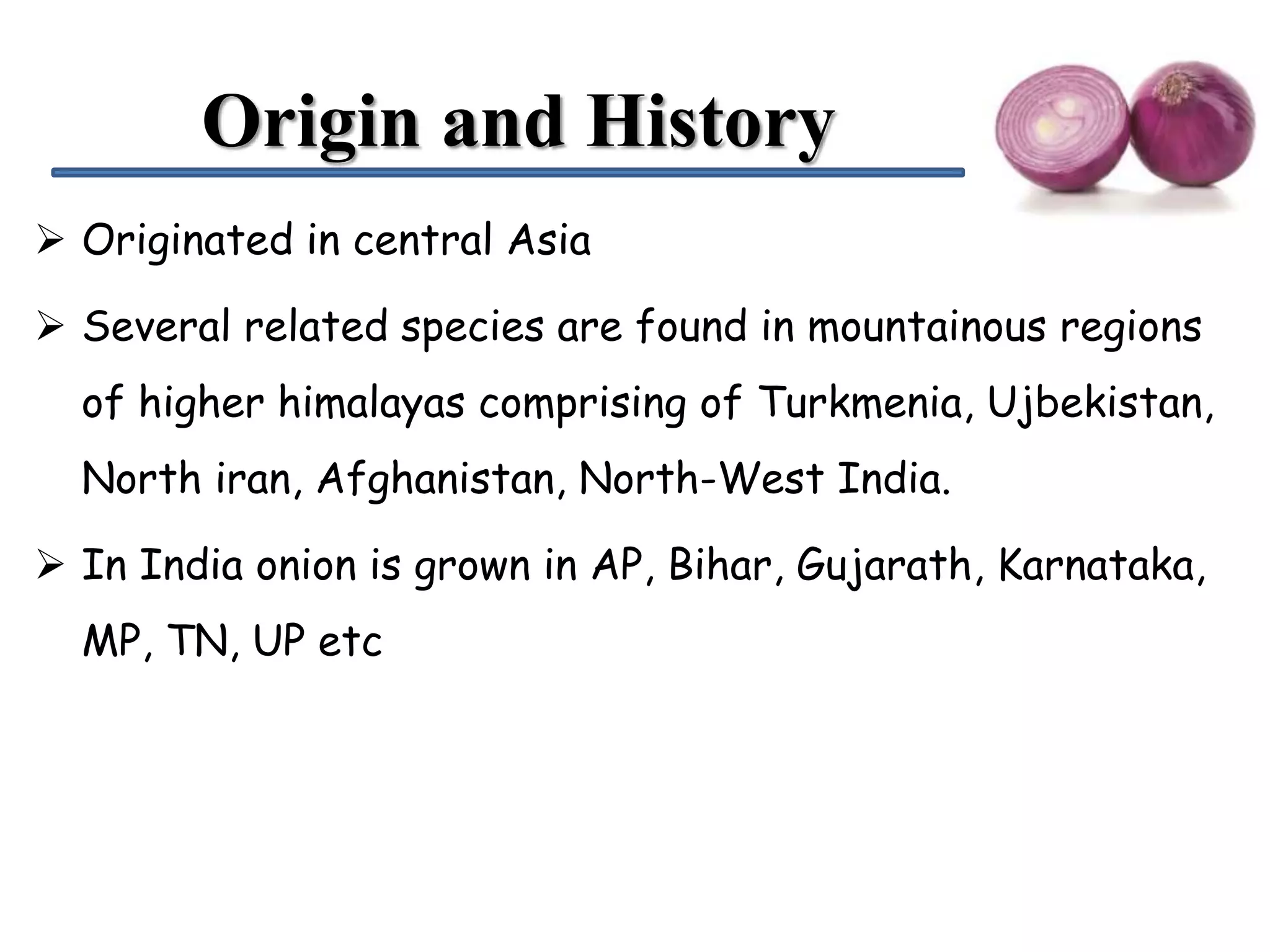 Advances in Onion Seed Production Technology. | PPTX