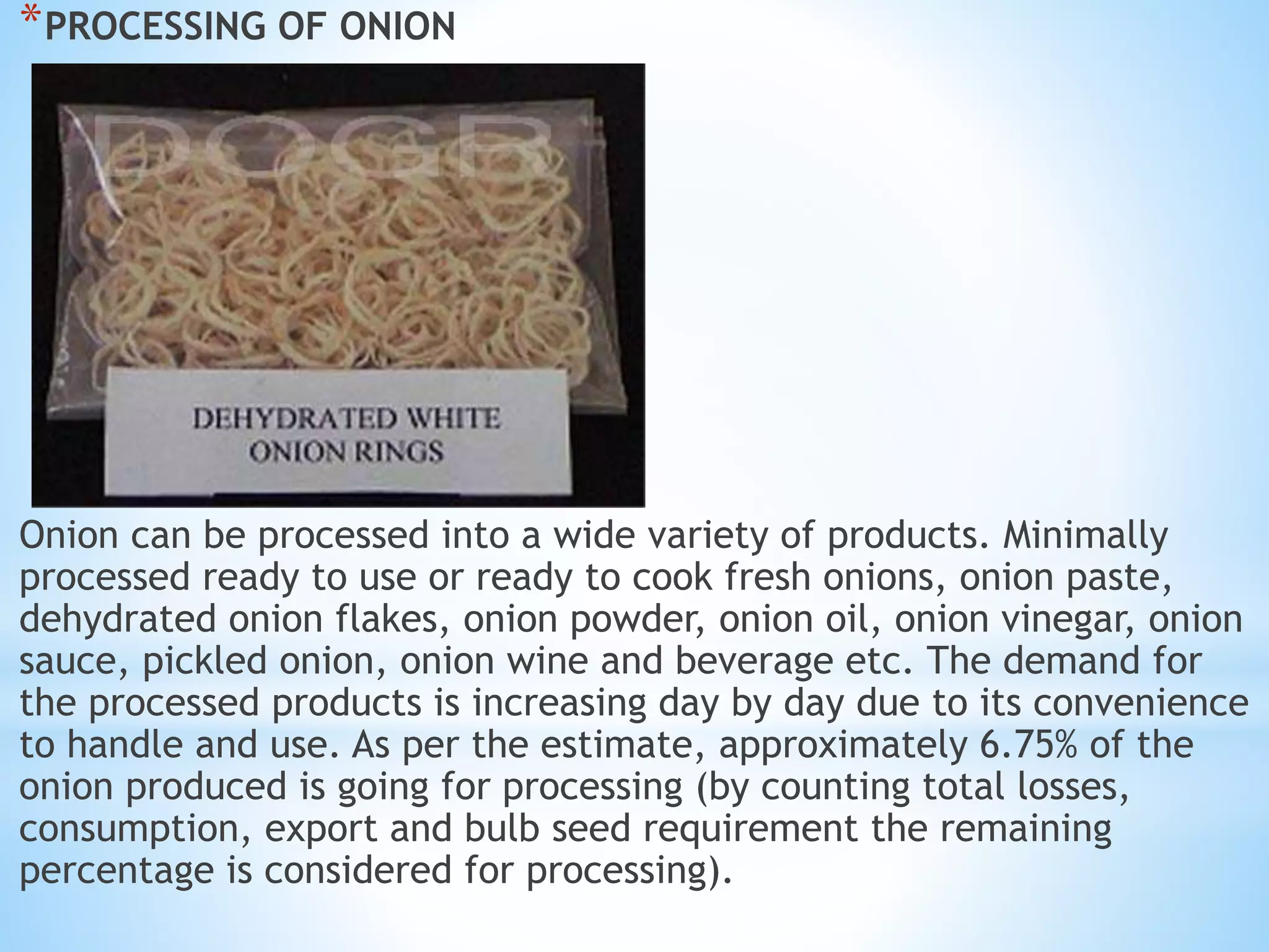 production technology of onion | PPTX