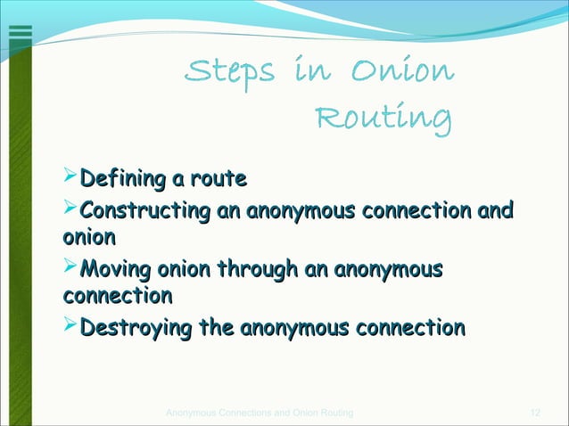 Anonymous Connections And Onion Routing | PPT