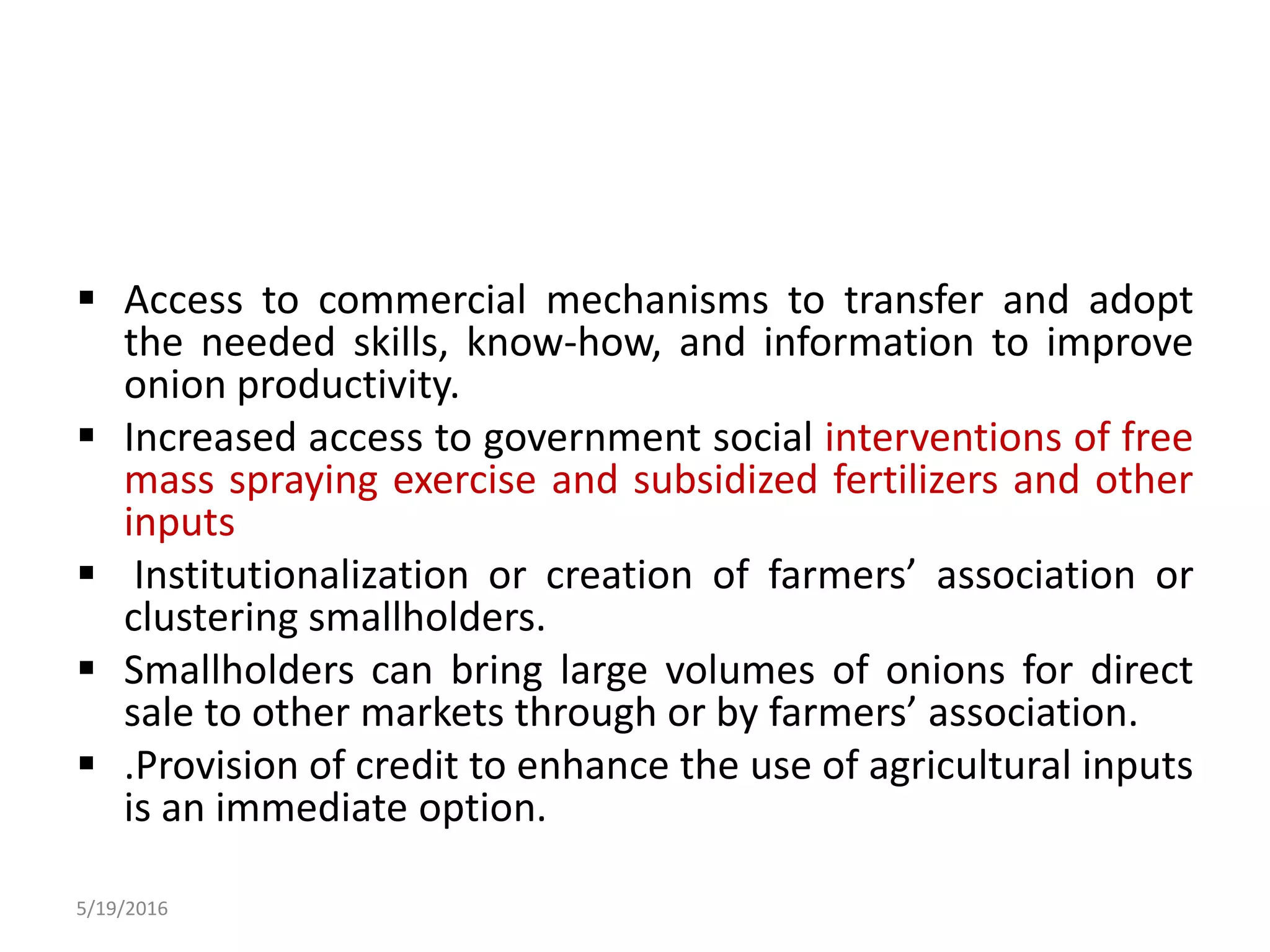 Review on onion Value chain Analysis in Ethiopia | PDF