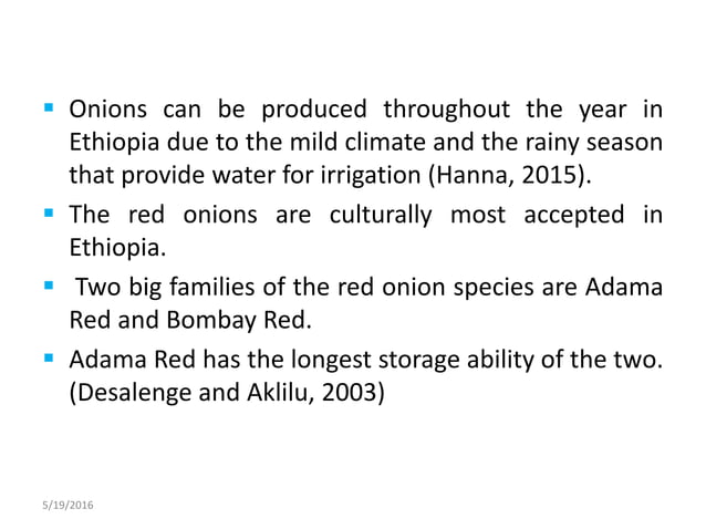 Review on onion Value chain Analysis in Ethiopia | PDF | Agriculture ...