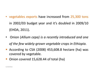 Review on onion Value chain Analysis in Ethiopia | PDF