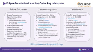 Oniro project, the new IoT platform from Eclipse Foundation. | PPT