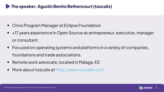 Oniro project, the new IoT platform from Eclipse Foundation. | PPT