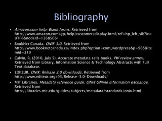 ONIX--An Introduction | PPTX | Desktop Publishing | Computer Software ...