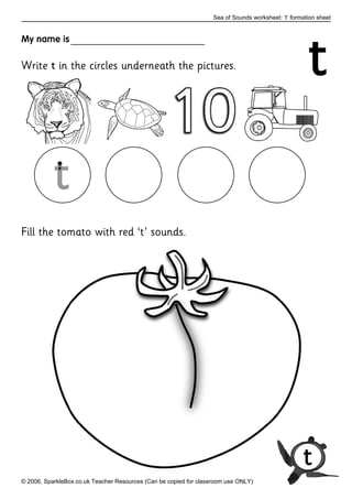 Worksheets T t | PDF | Education