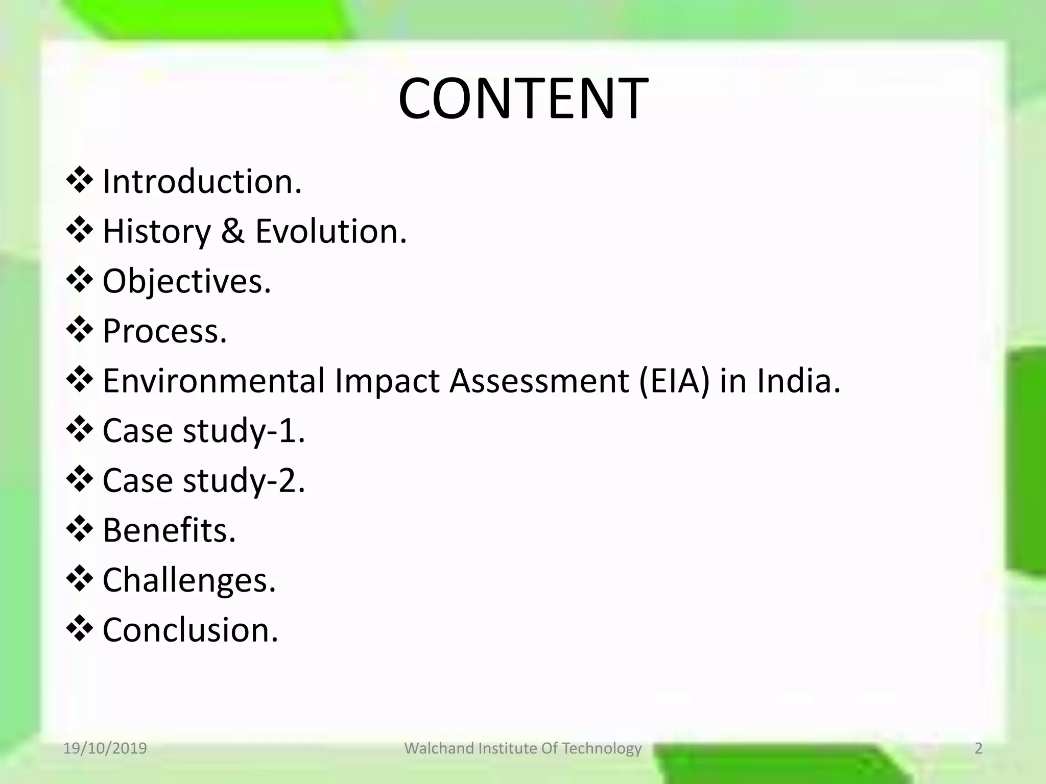 ENVIRONMENTAL IMPACT ASSESSMENT (EIA) . | PPTX