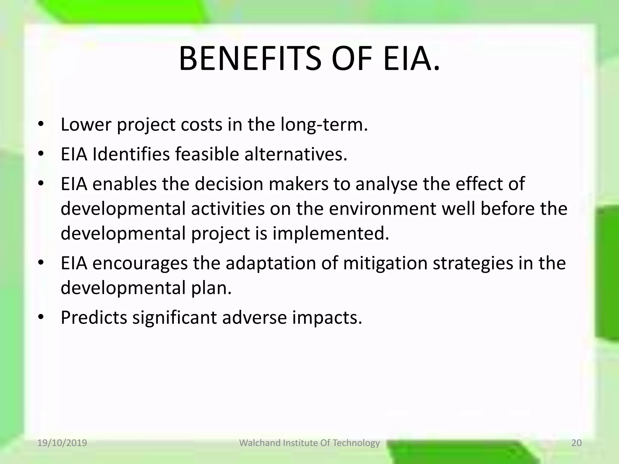 ENVIRONMENTAL IMPACT ASSESSMENT (EIA) . | PPTX