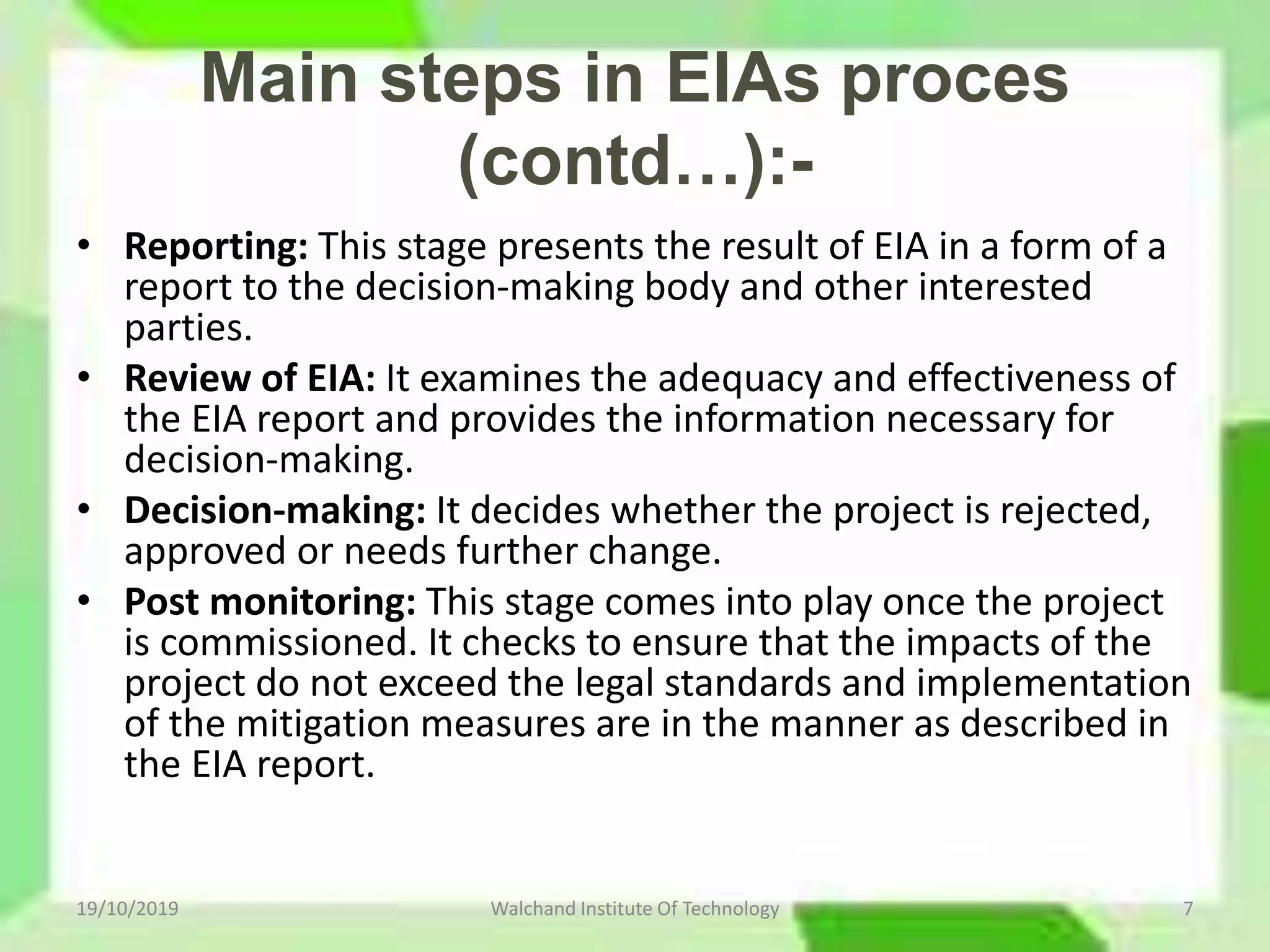 ENVIRONMENTAL IMPACT ASSESSMENT (EIA) . | PPTX