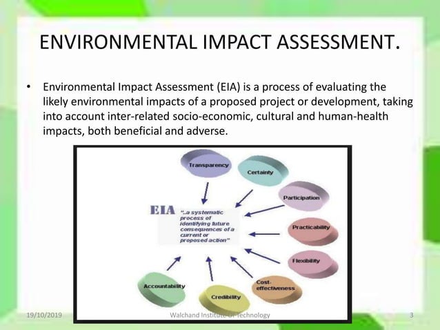 ENVIRONMENTAL IMPACT ASSESSMENT (EIA) . | PPTX | Environmental Services Industry | Industries