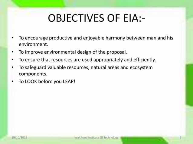 ENVIRONMENTAL IMPACT ASSESSMENT (EIA) . | PPTX | Environmental Services ...