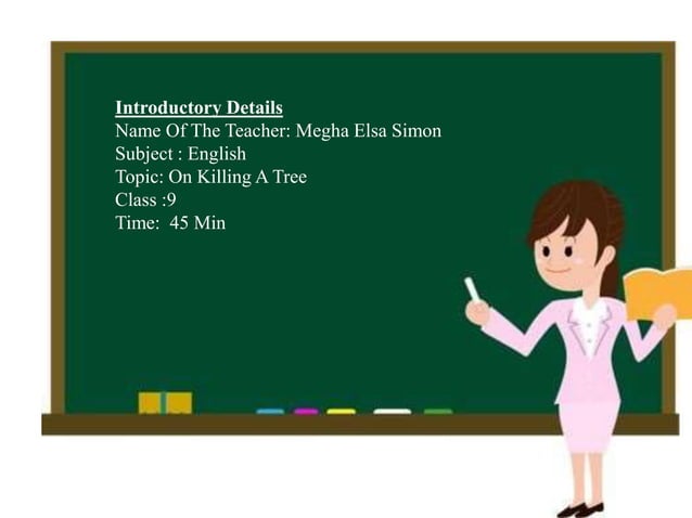 On killing a tree ppt | PPTX