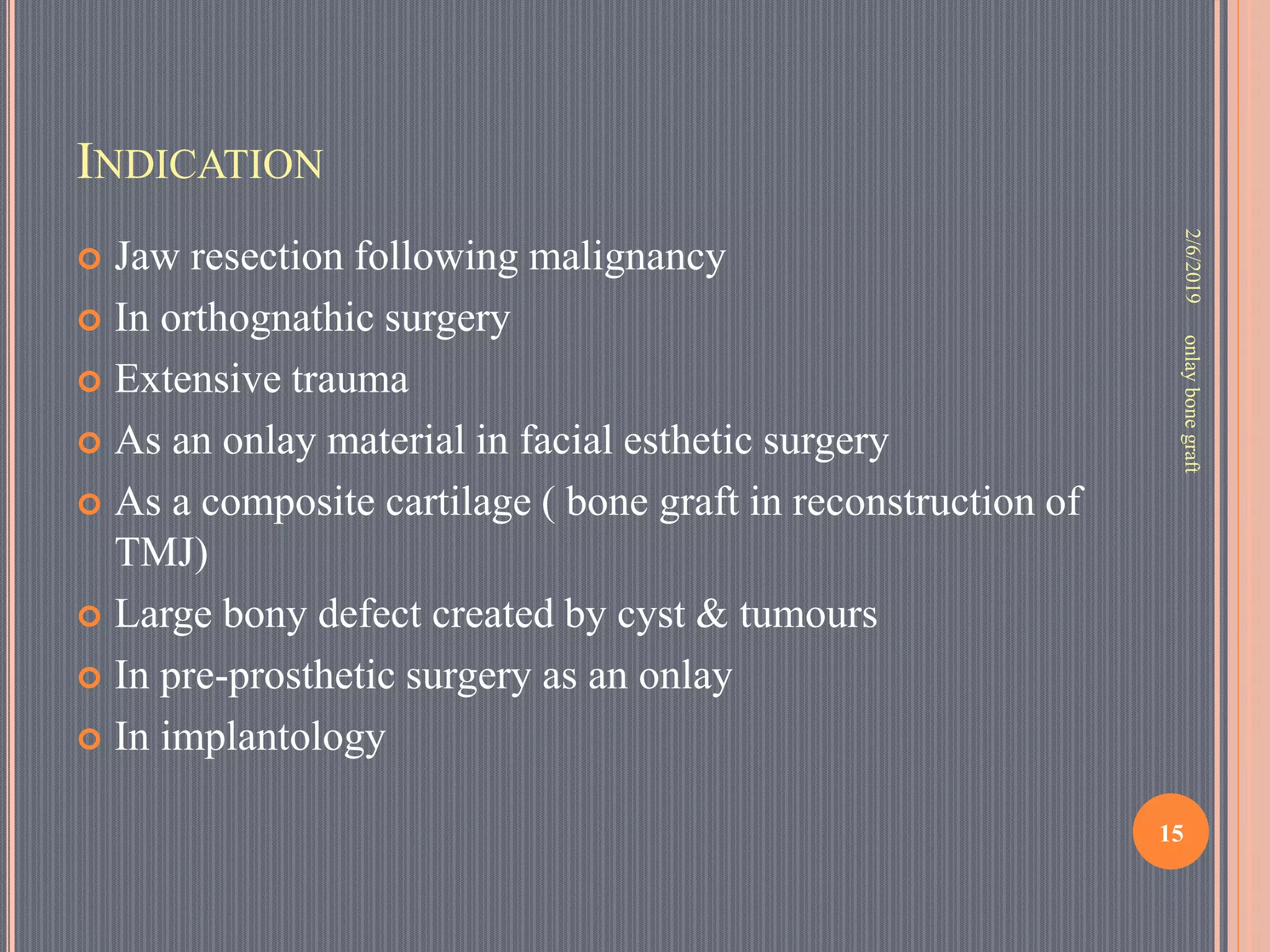 Onlay bone graft | PPTX