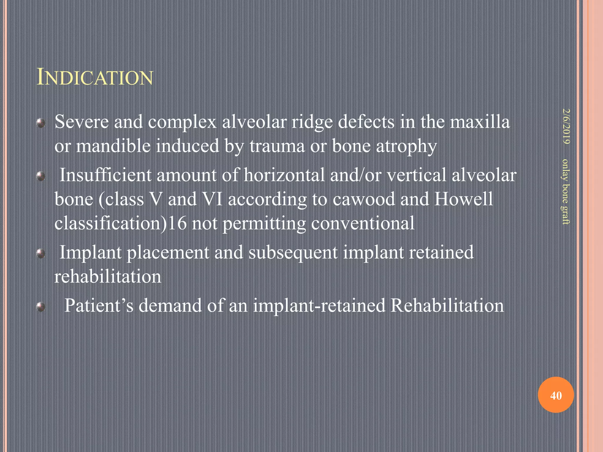 Onlay bone graft | PPTX