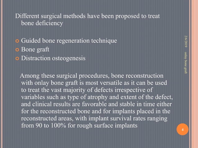 Onlay bone graft | PPTX