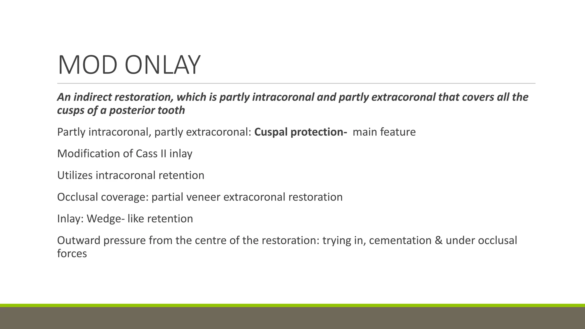 Onlay preparations | PPTX