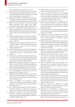 Onlay versus sublay mesh repair of open ventral incisional hernia a ...