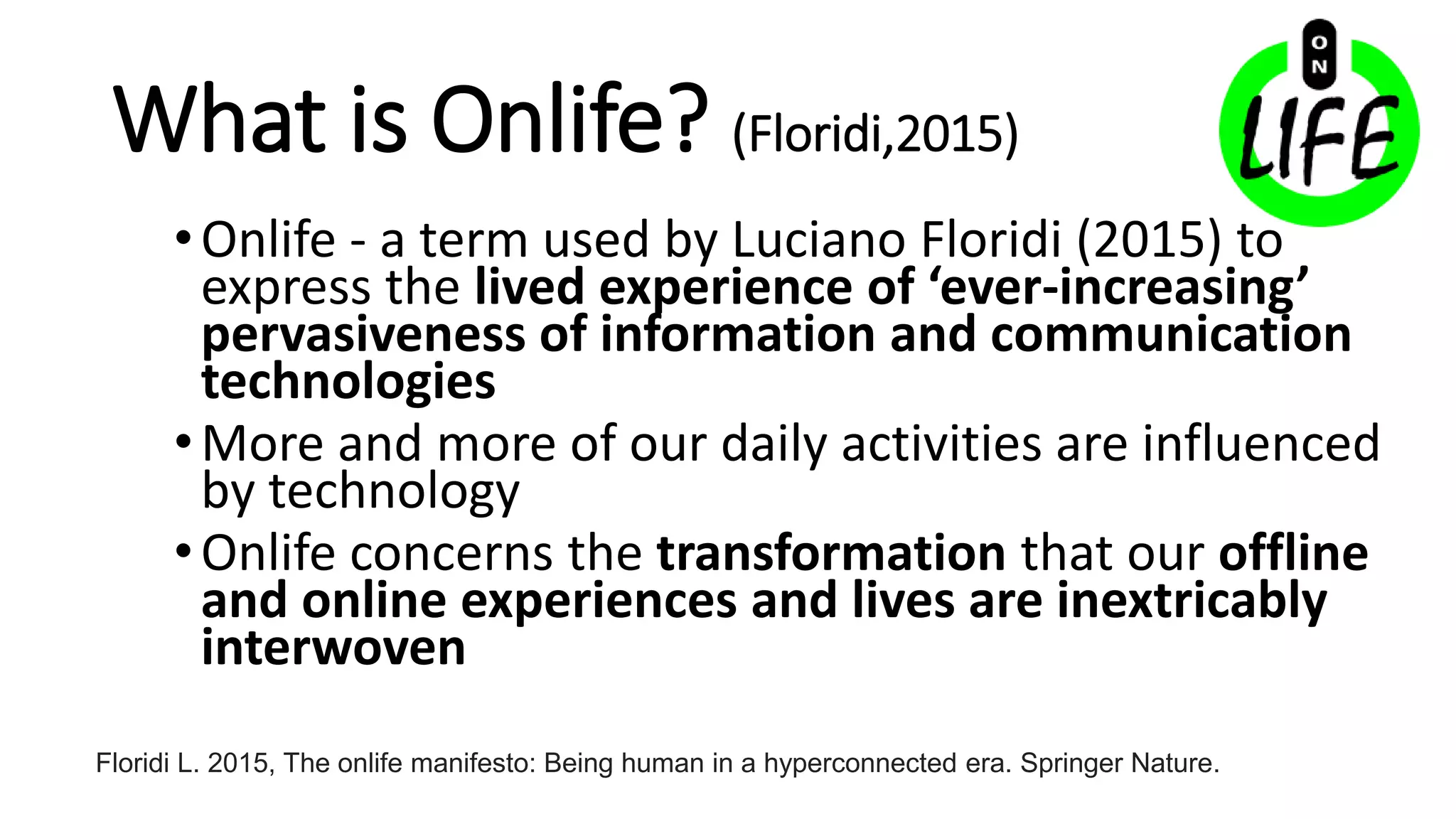What is Onlife? | PPTX
