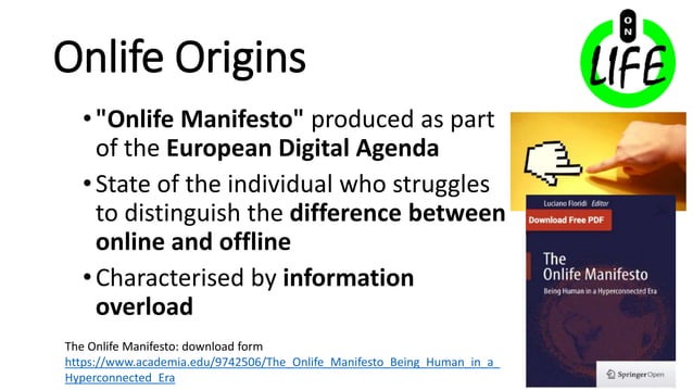 What is Onlife? | PPTX | Internet | Computing