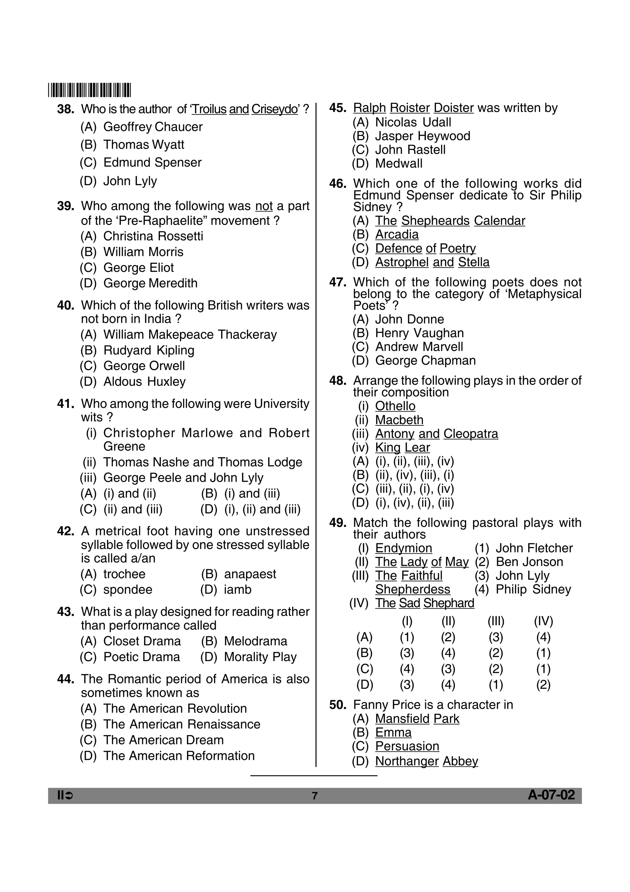 APSET 2012 English Paper II with answers | PDF