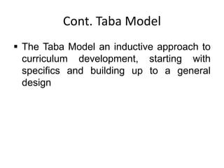 Curriculum Models | PPTX
