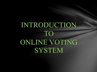Online Voting System | PPTX