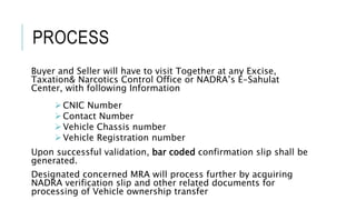 Online Motor Vehicle Tax Payment Sindh | PPTX