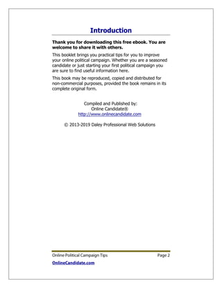 Online Political Campaign Tips | PDF
