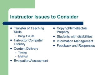 Online Course Delivery: Is it right for you? | PPT