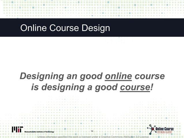 Exploring the Online Course Design Guide | PPT