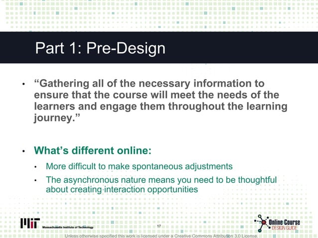 Exploring the Online Course Design Guide | PPT