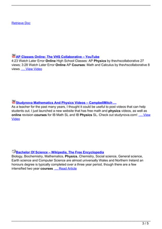 Online Courses Physics | PDF