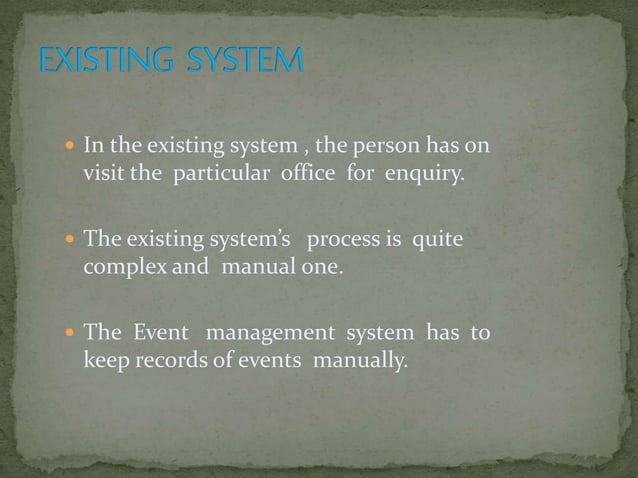 Online event management system | PPTX