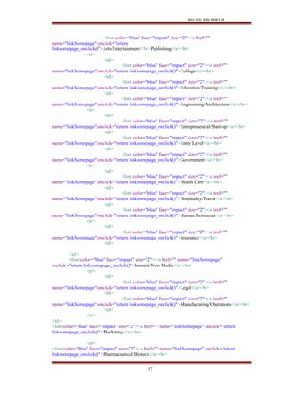 Online job portal java project report | DOC