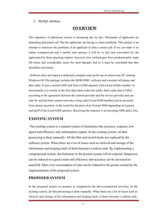 Online job portal java project report | DOC
