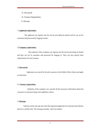 Online job portal java project report | DOC