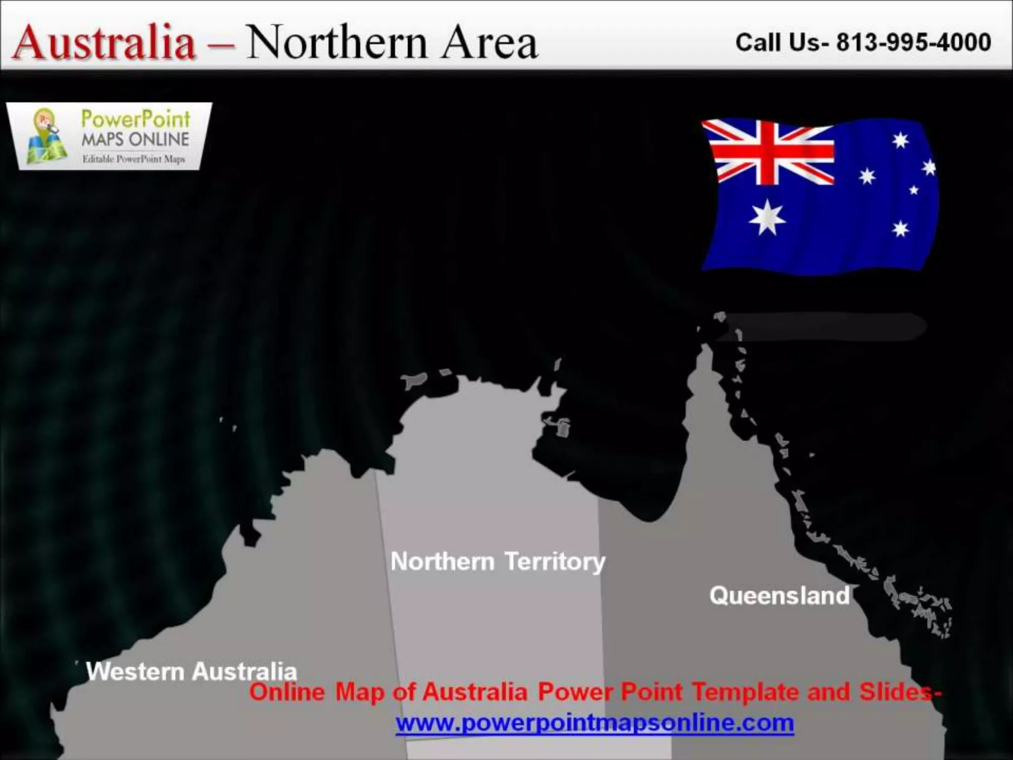 Online map of australia powerpoint template and slides | PPTX