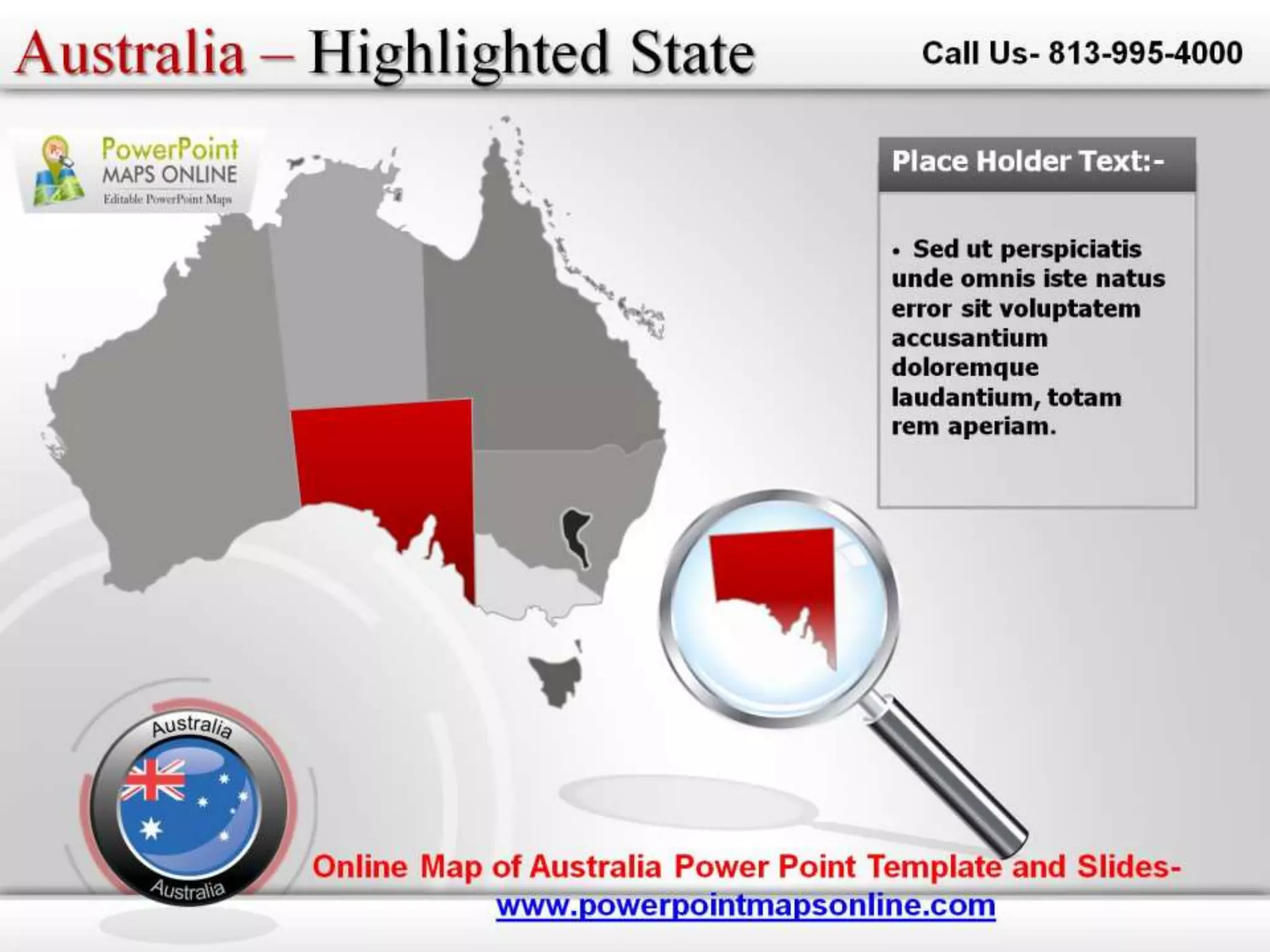 Online map of australia powerpoint template and slides | PPT