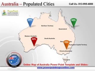 Online map of australia powerpoint template and slides | PPT