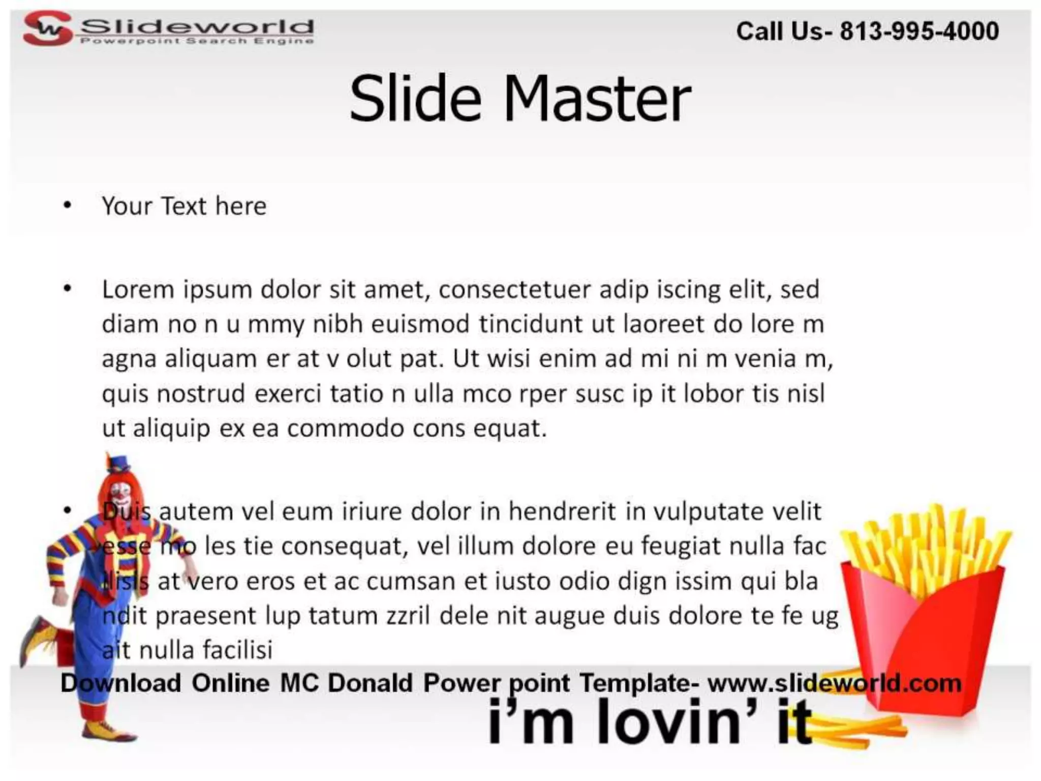 Online mc donald powerpoint template and slides | PPTX