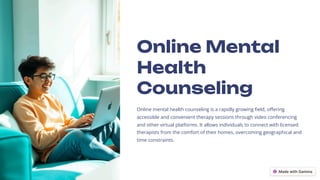 Bridging the Gap: The Rise of Online Mental Health Counseling | PDF