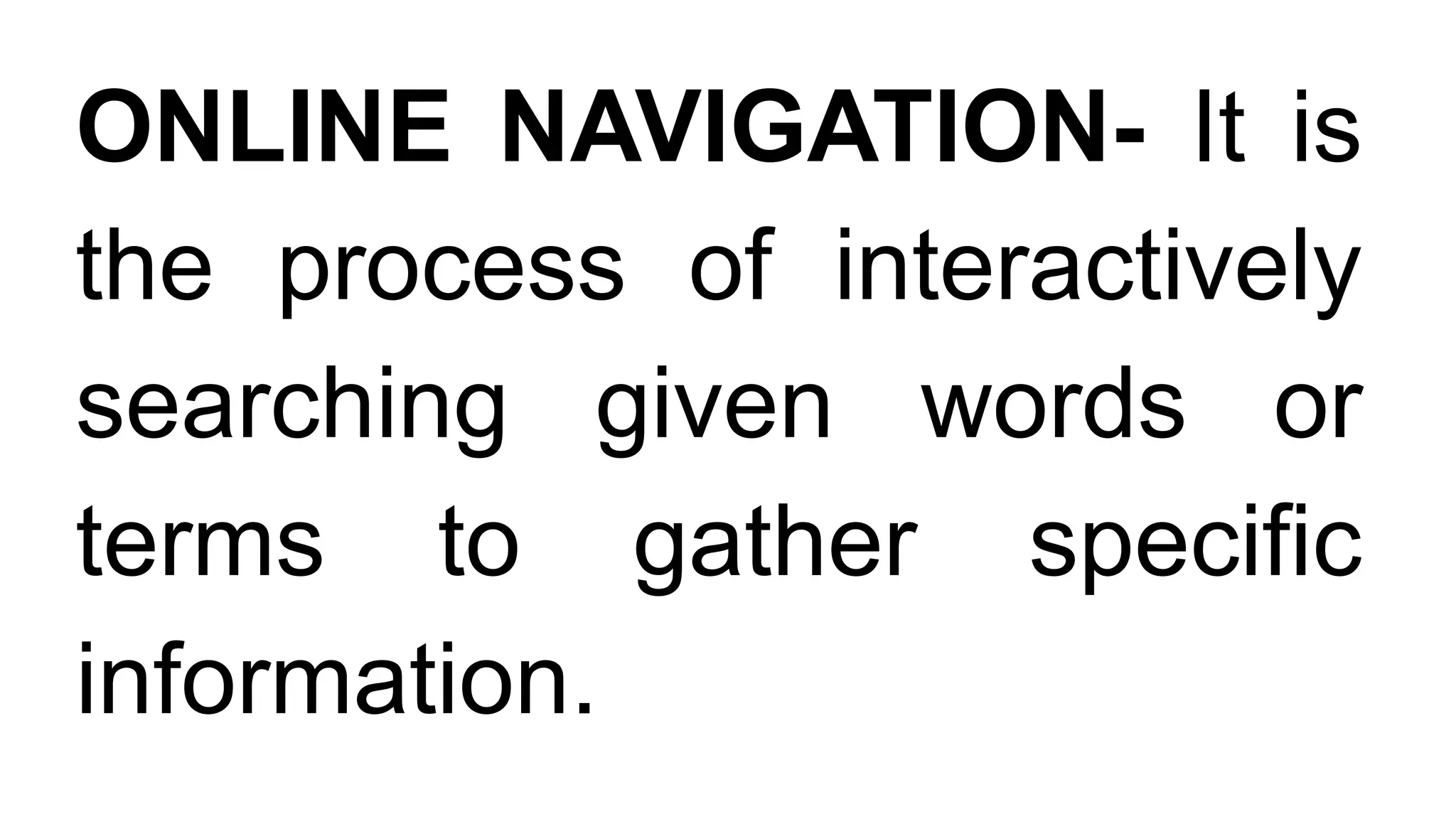 online-navigation.power point presentation | PPTX