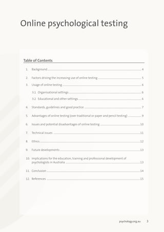 Online Psychological Testing by Australian Psychological Society (2018 ...