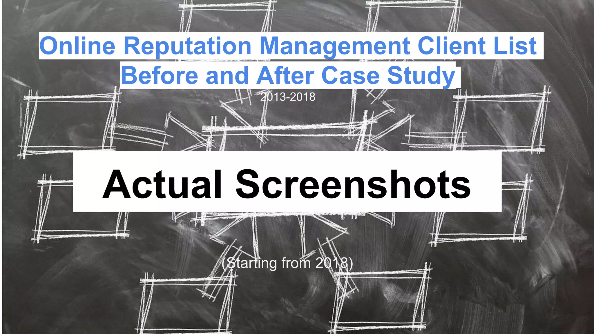 Online Reputation Management Case Studies: Before and After Screenshots ...